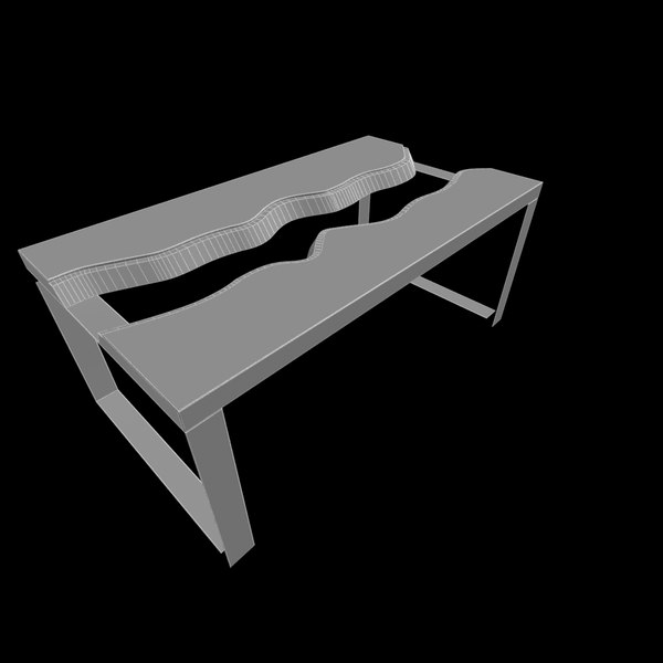3d model modern table glass river
