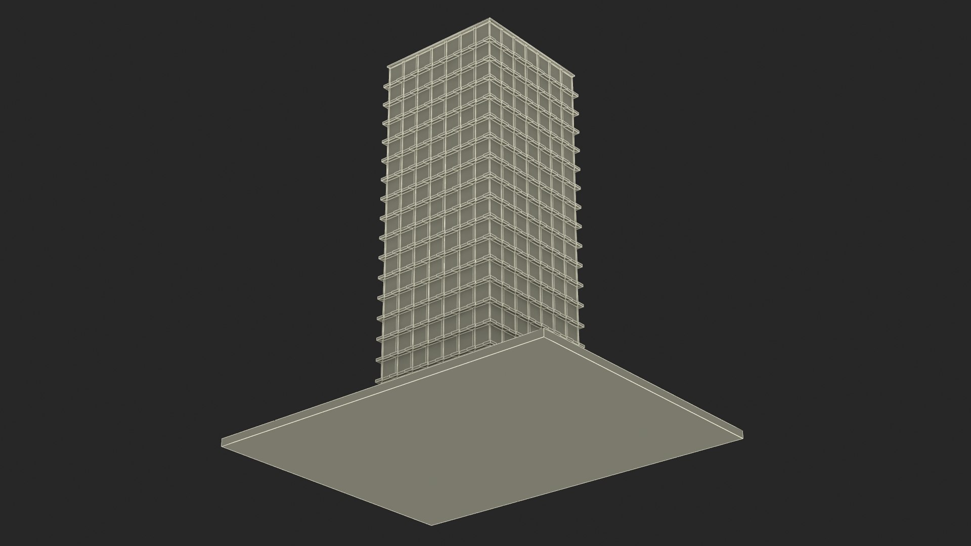 Low Poly Office Tower Building Model - TurboSquid 2414286