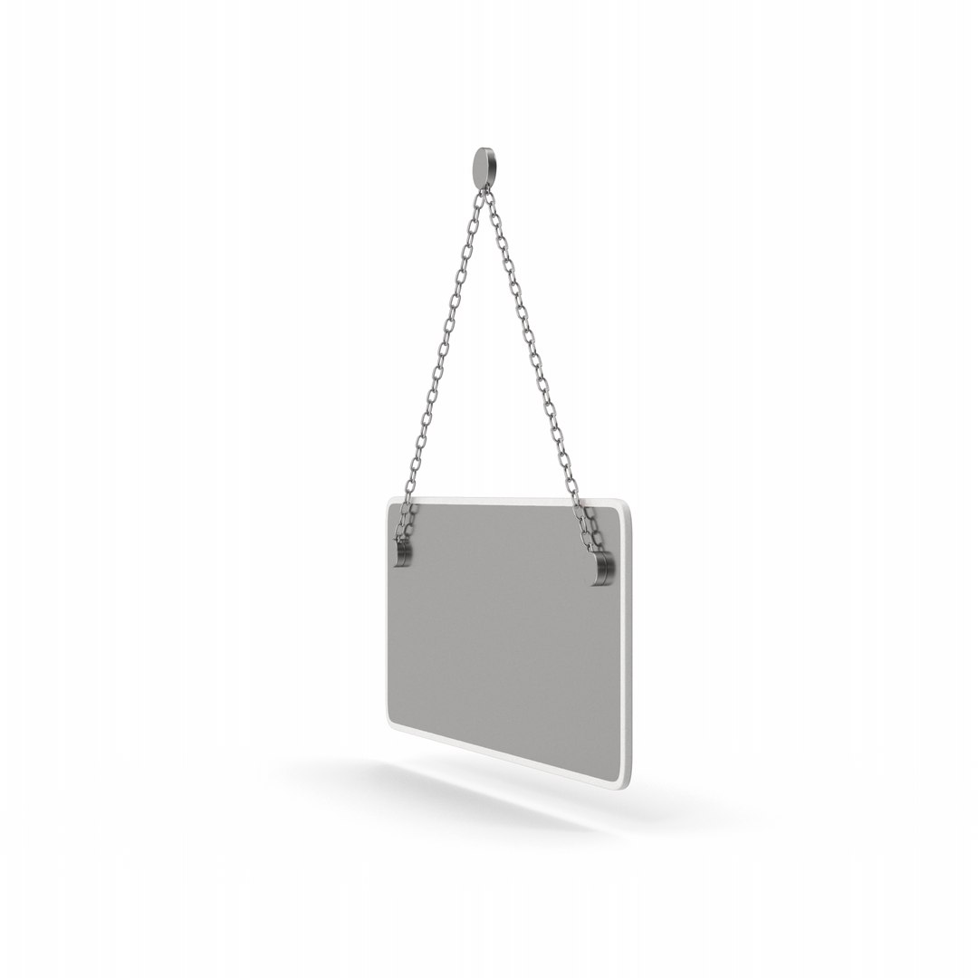 Red Hanging Closed Sign 3D Model - TurboSquid 2029589