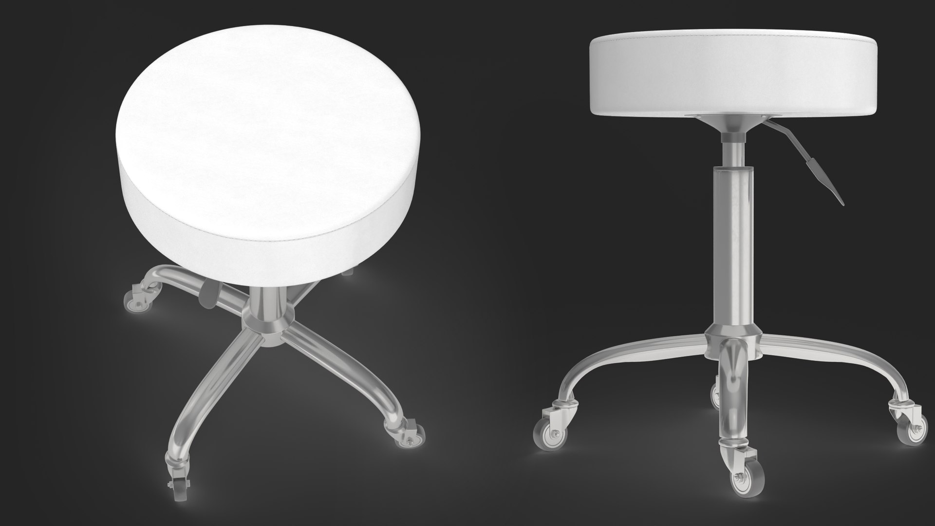 3D Rolling Medical Spa Stool - TurboSquid 2097523