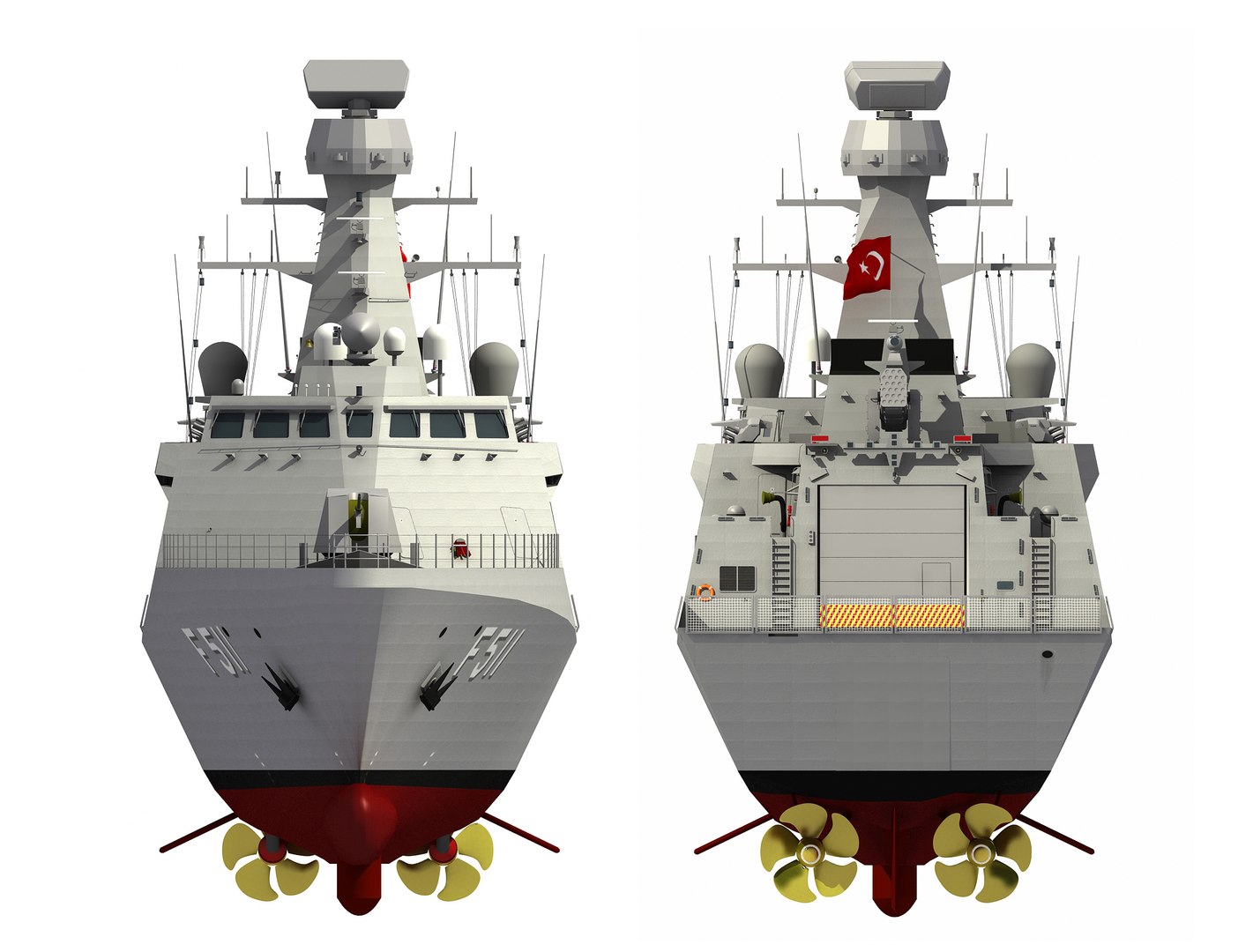 Milgem class corvettes warship 3D - TurboSquid 1318296
