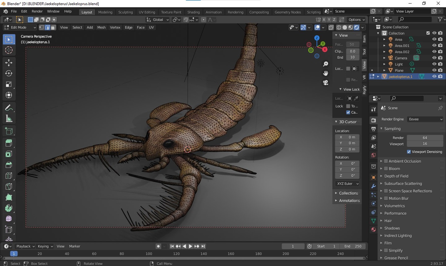 Jaekelopterus Dinosaur 3D - TurboSquid 2182132