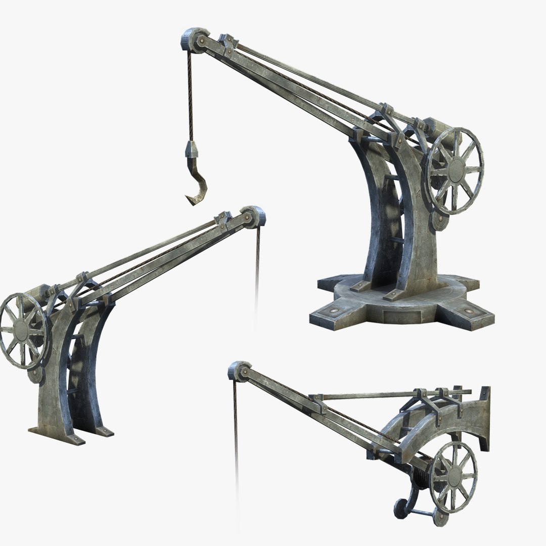 Set Low-poly Cranes 3D Model - TurboSquid 1505238