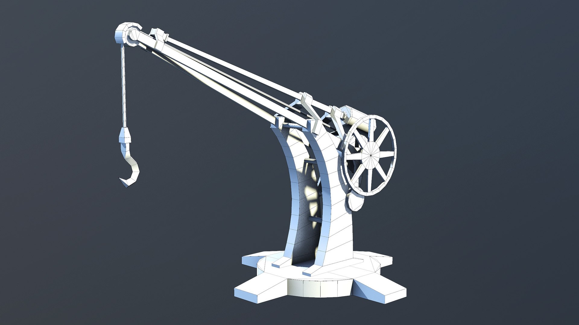 Set Low-poly Cranes 3D Model - TurboSquid 1505238