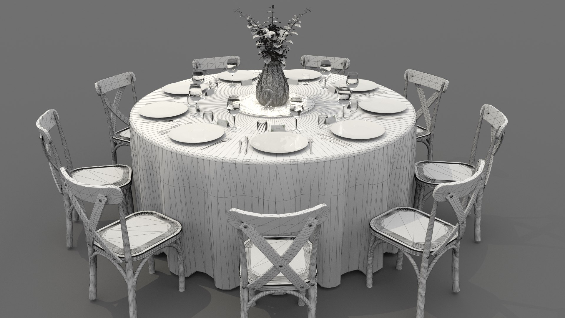 Rustic Table 3D Model - TurboSquid 2035260