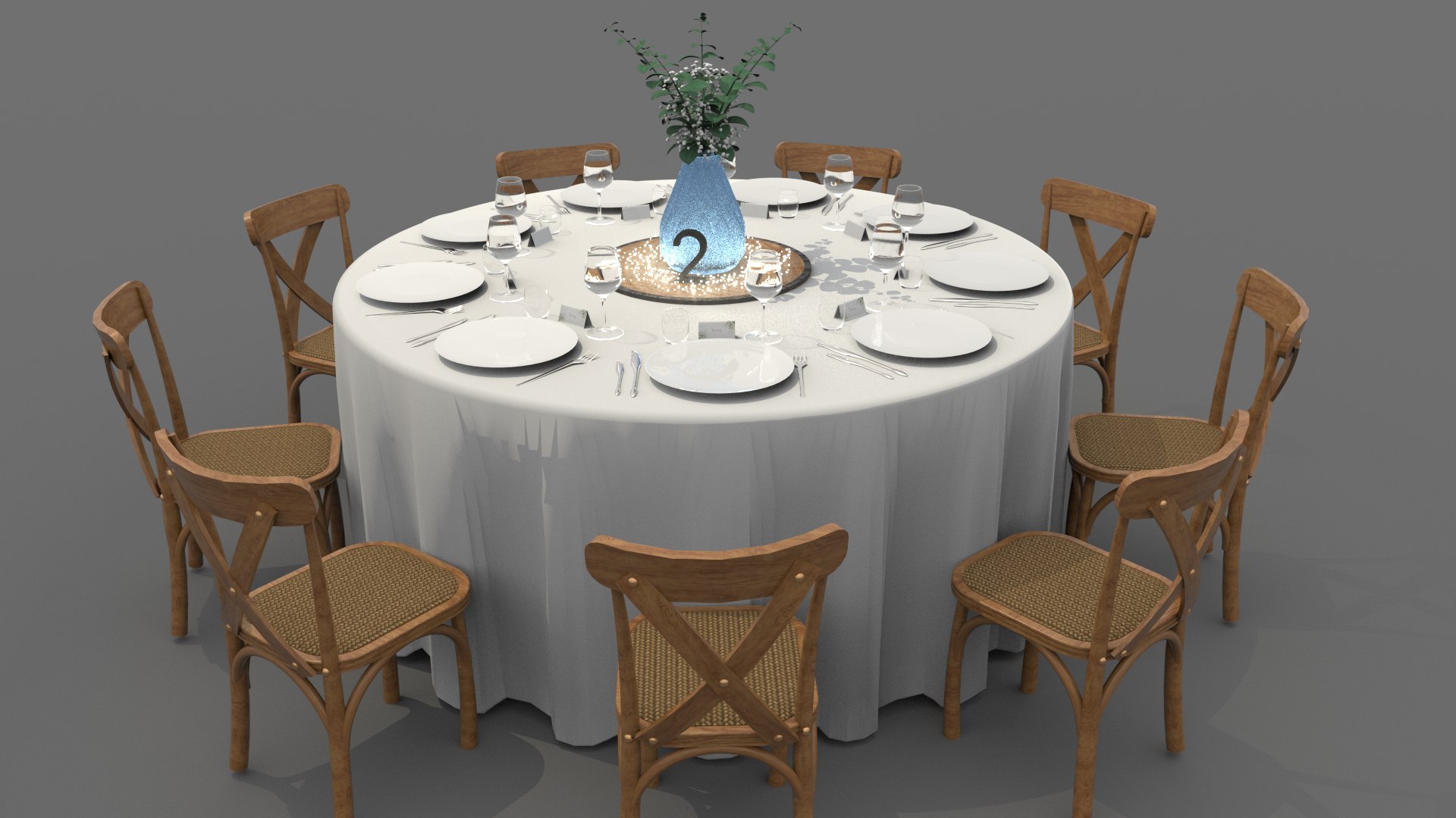 Rustic Table 3D Model - TurboSquid 2035260