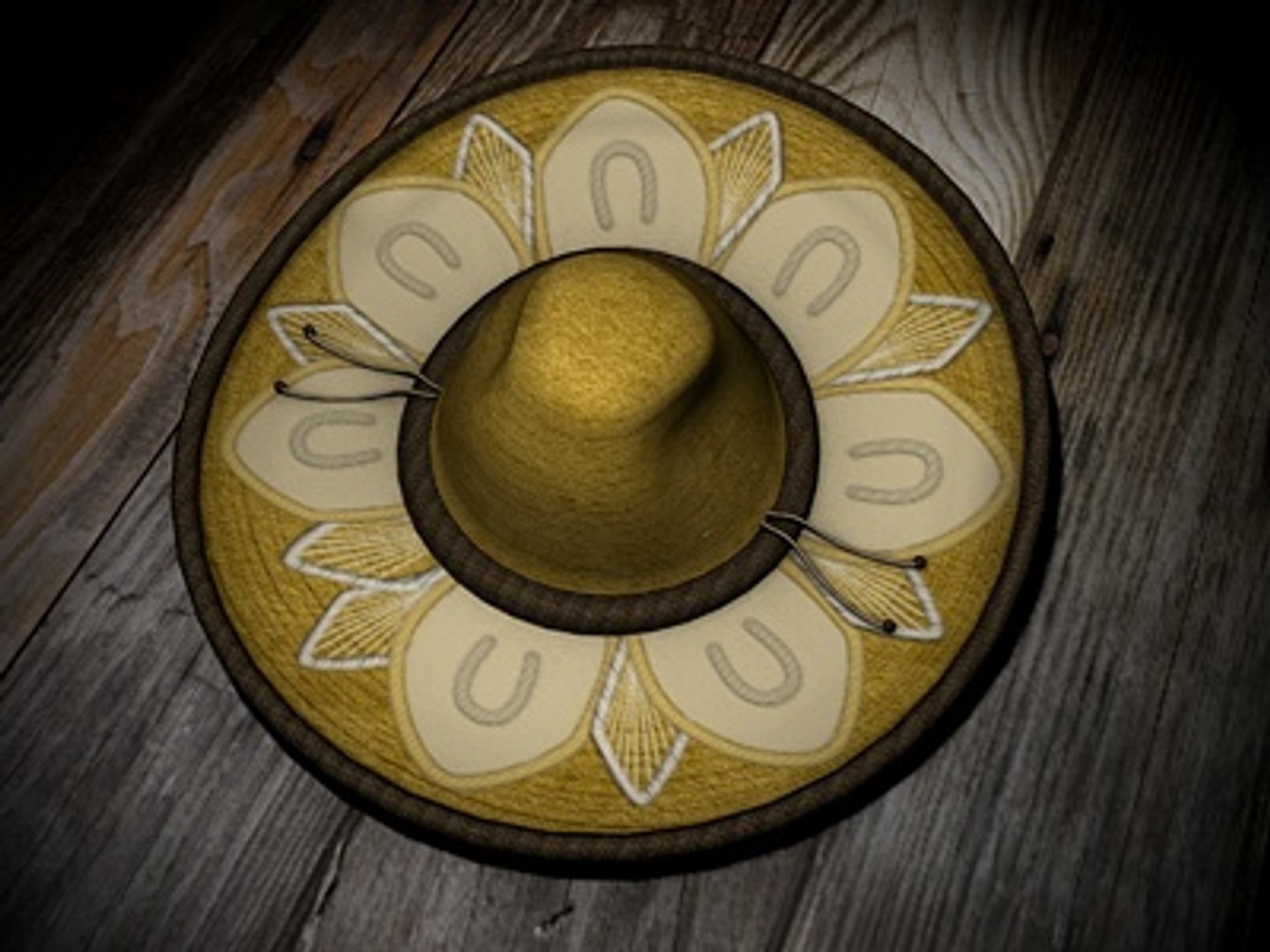 3d sombrero mexican model