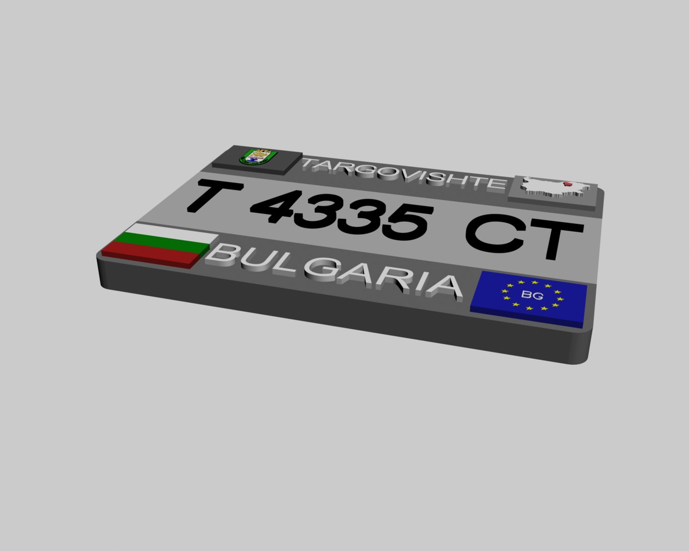 3D License Plate Number - TurboSquid 1314675