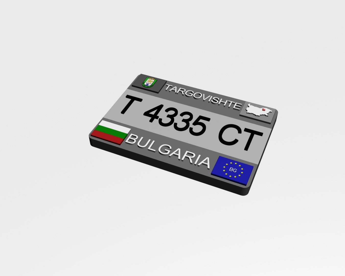 3D License Plate Number - TurboSquid 1314675