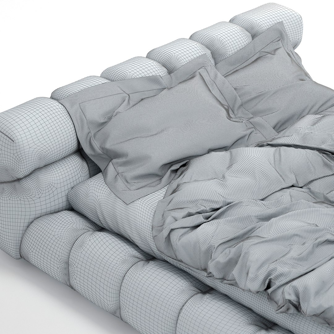 3d Tufty Bed B Model