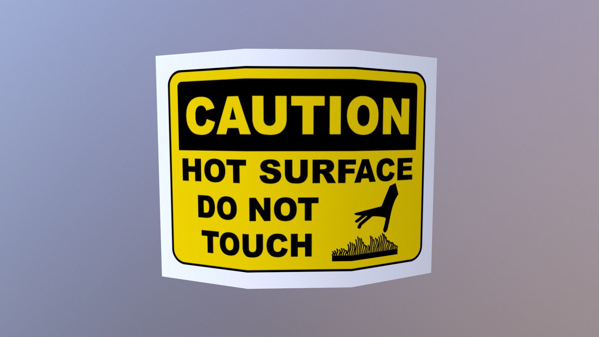 3D Caution Sign Model - TurboSquid 2288330