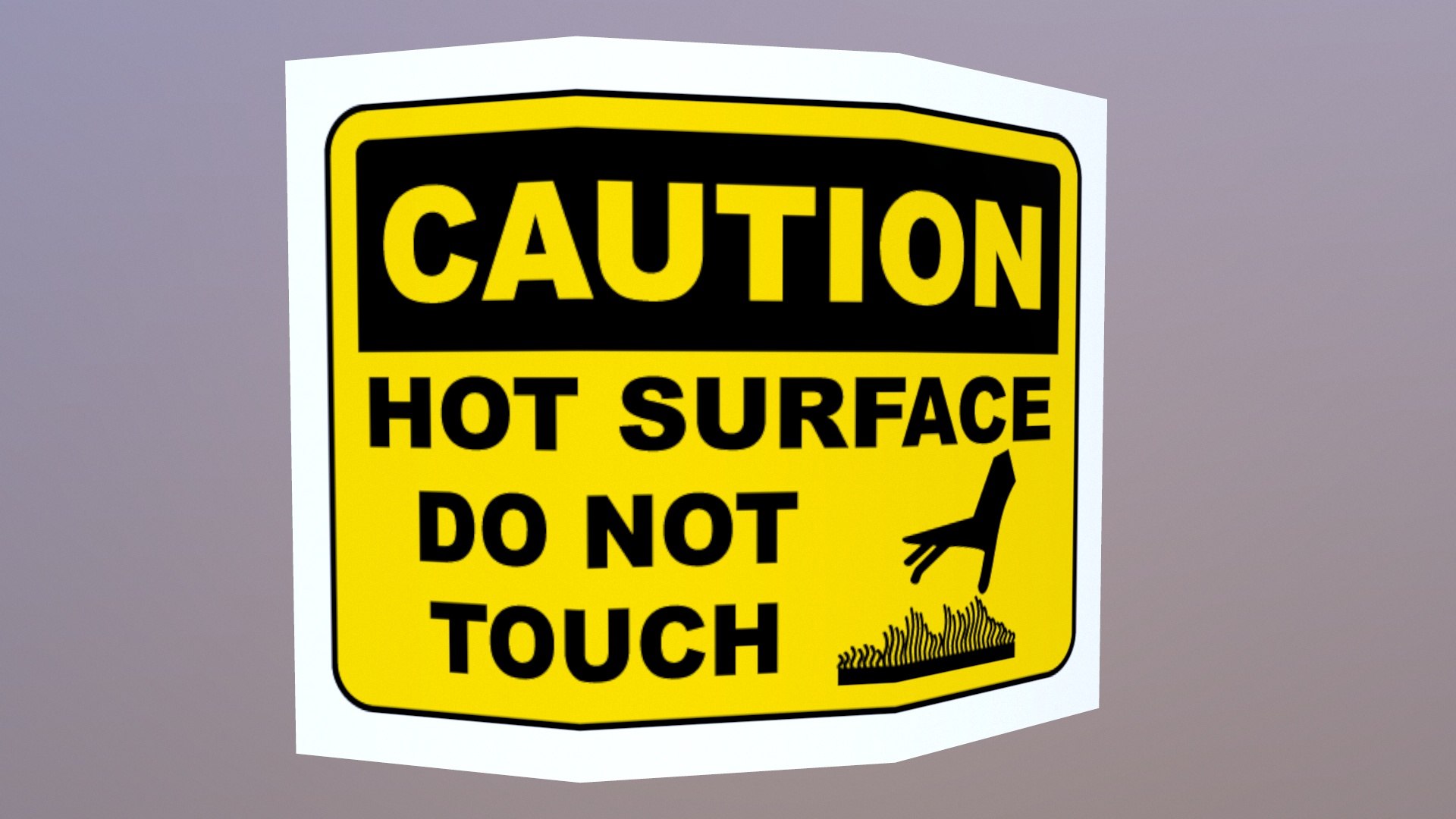 3D Caution Sign Model - TurboSquid 2288330
