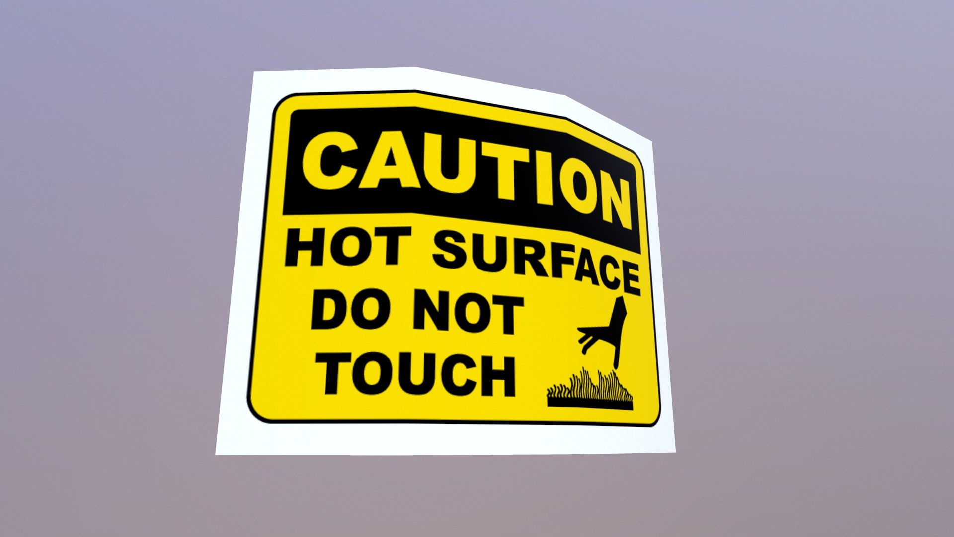 3D Caution Sign Model - TurboSquid 2288330