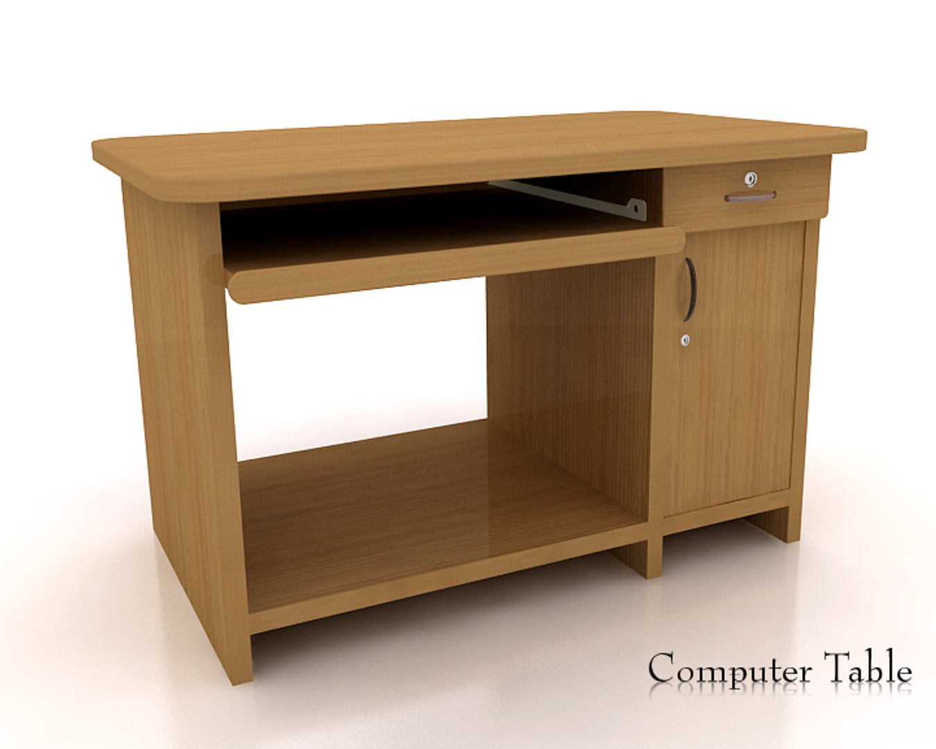 computer desk 3d obj