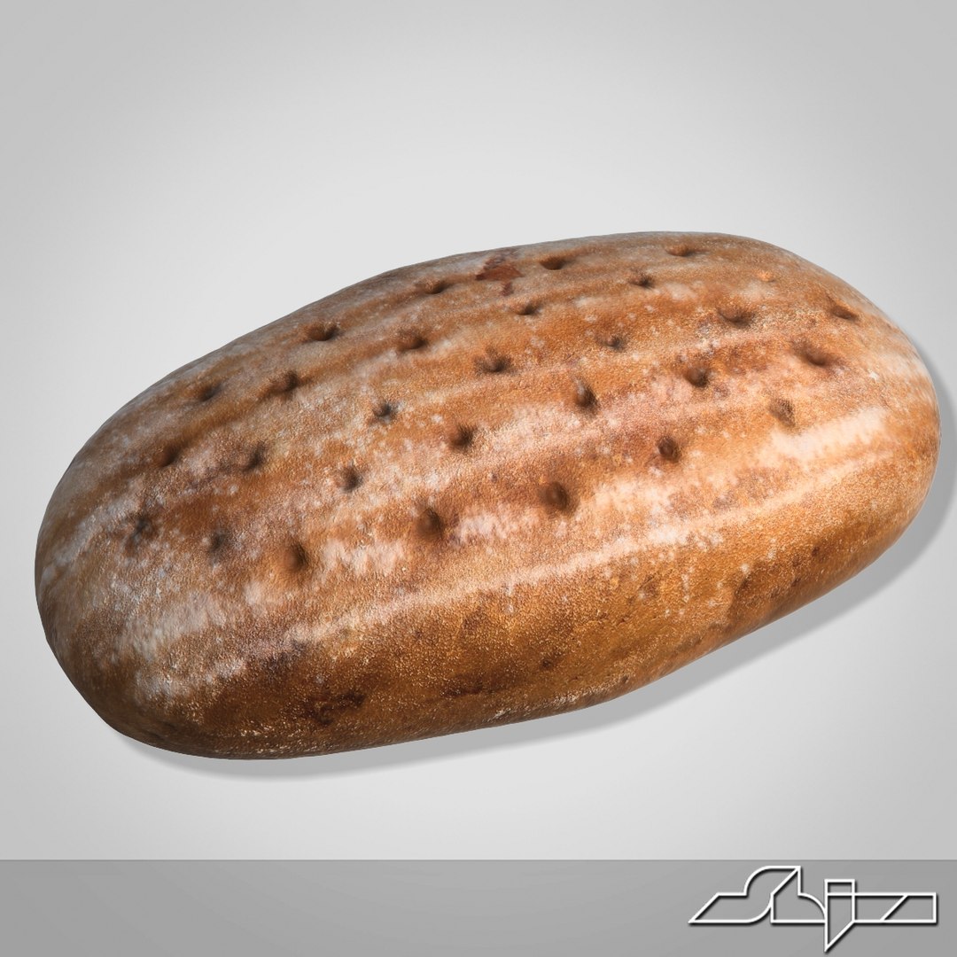 3d bread modeled