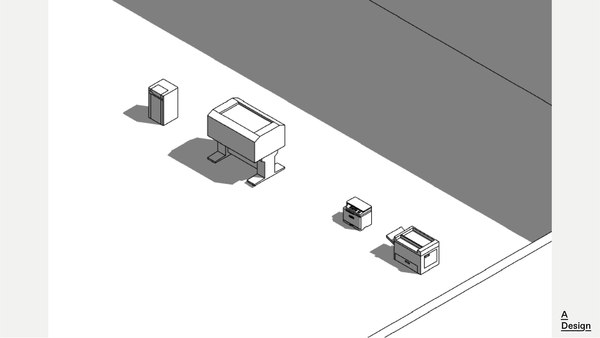 modelo 3d Impresoras - Modelo de la familia Revit - TurboSquid 2017070