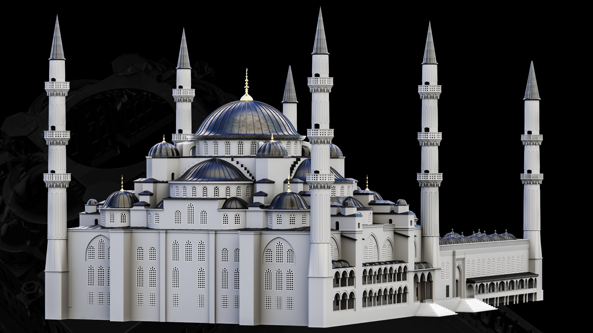 Blue mosque 3D - TurboSquid 2157781