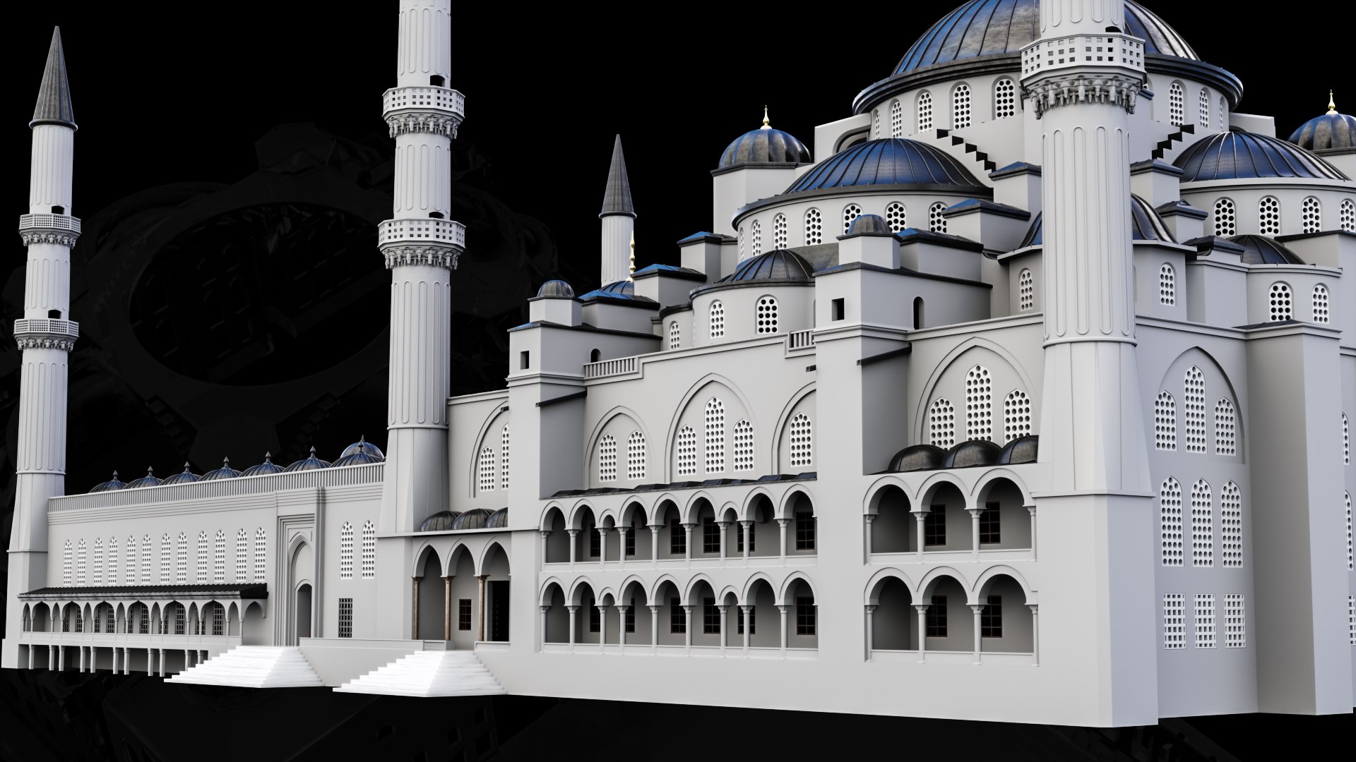 Blue mosque 3D - TurboSquid 2157781