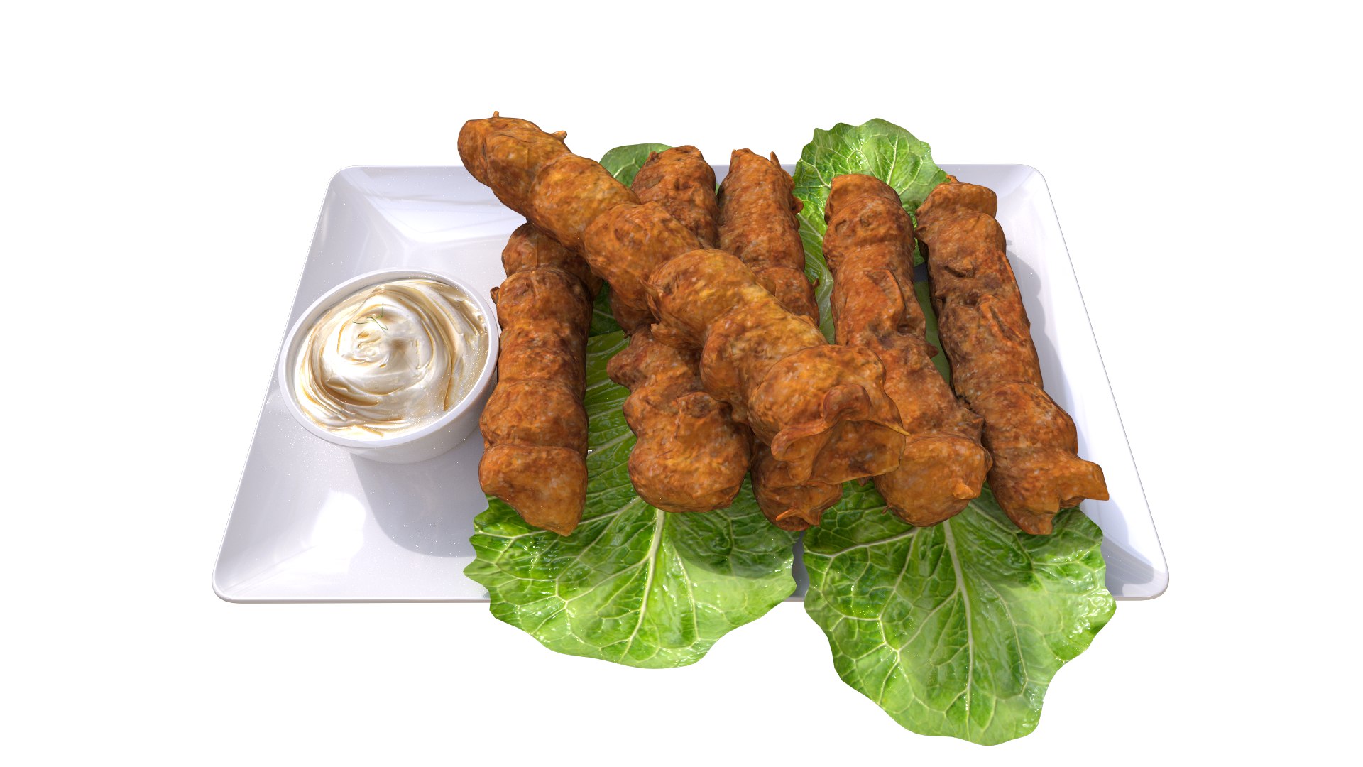 3D Fried Chicken Rolls Sticks Meat - TurboSquid 2365373