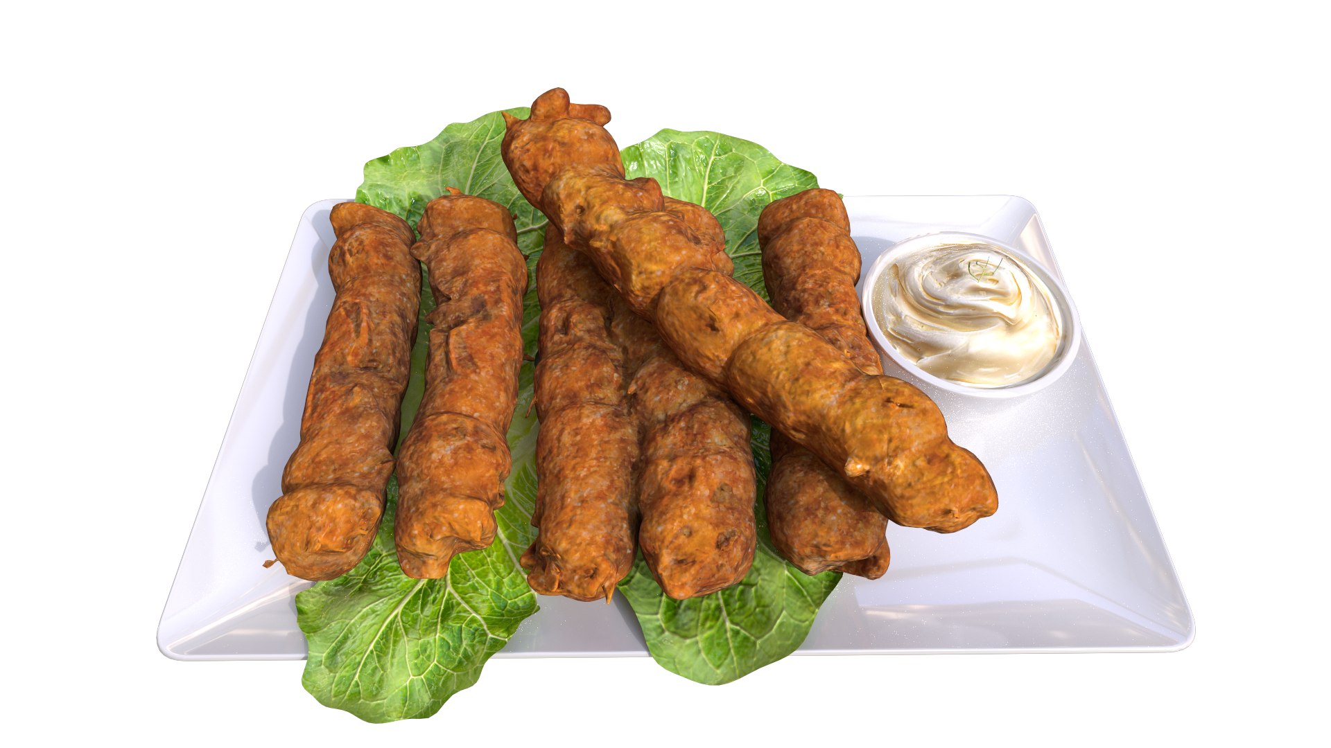 3D Fried Chicken Rolls Sticks Meat - TurboSquid 2365373