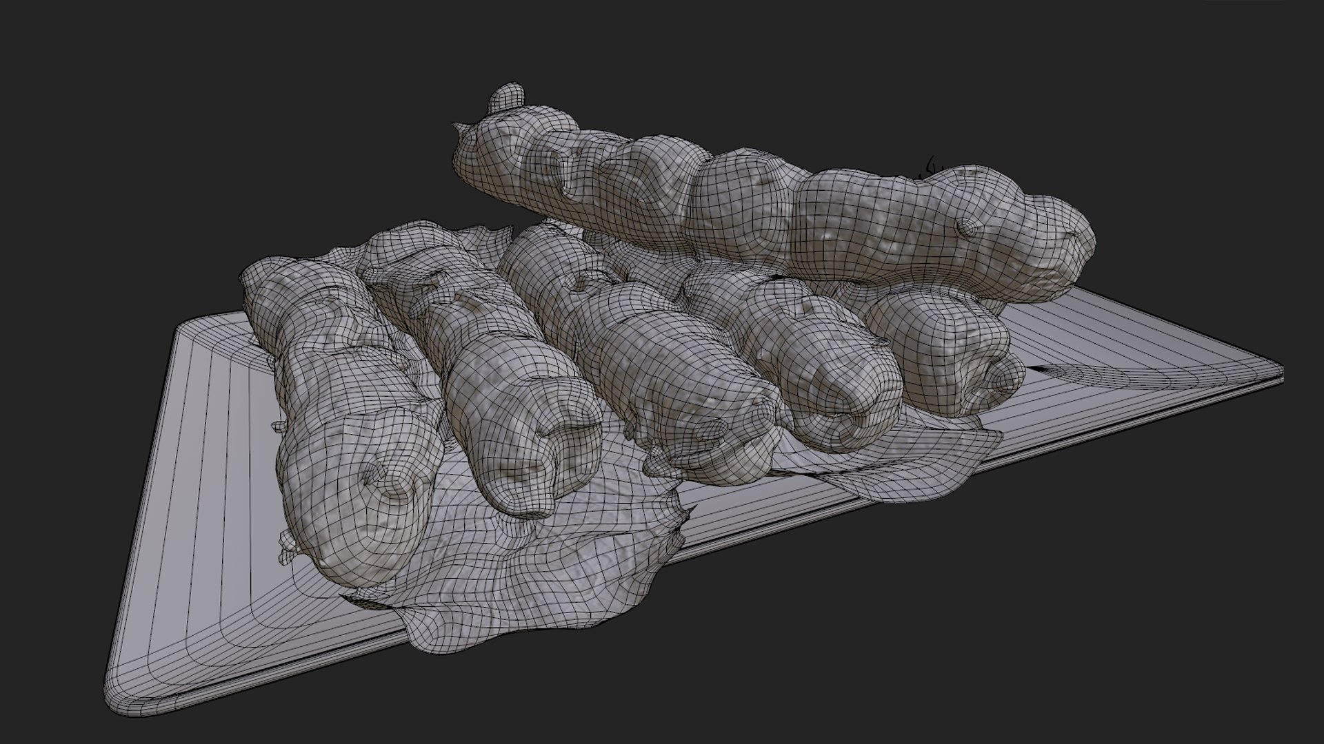 3D Fried Chicken Rolls Sticks Meat - TurboSquid 2365373