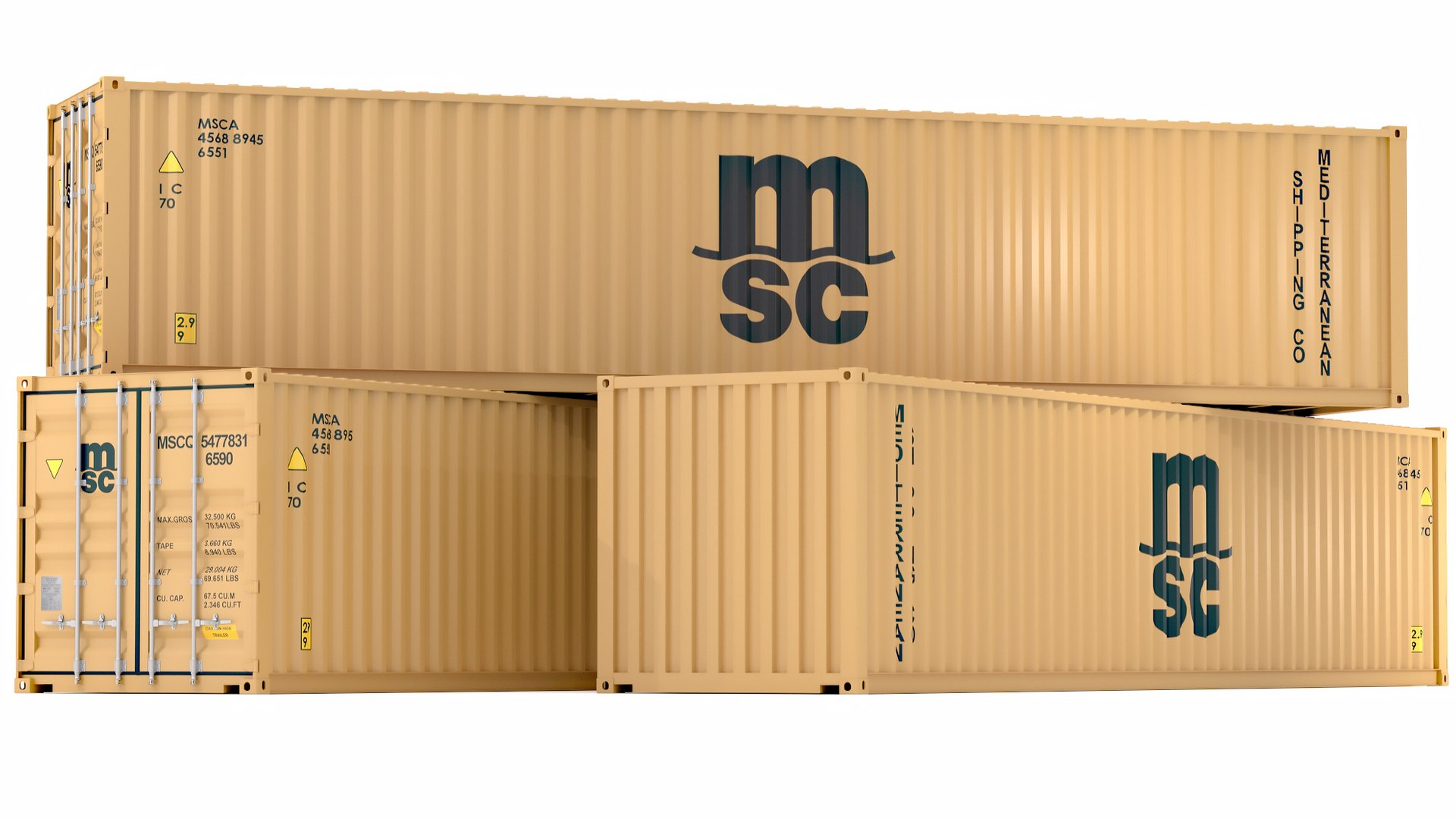 Msc Container 3D Model - TurboSquid 1565619