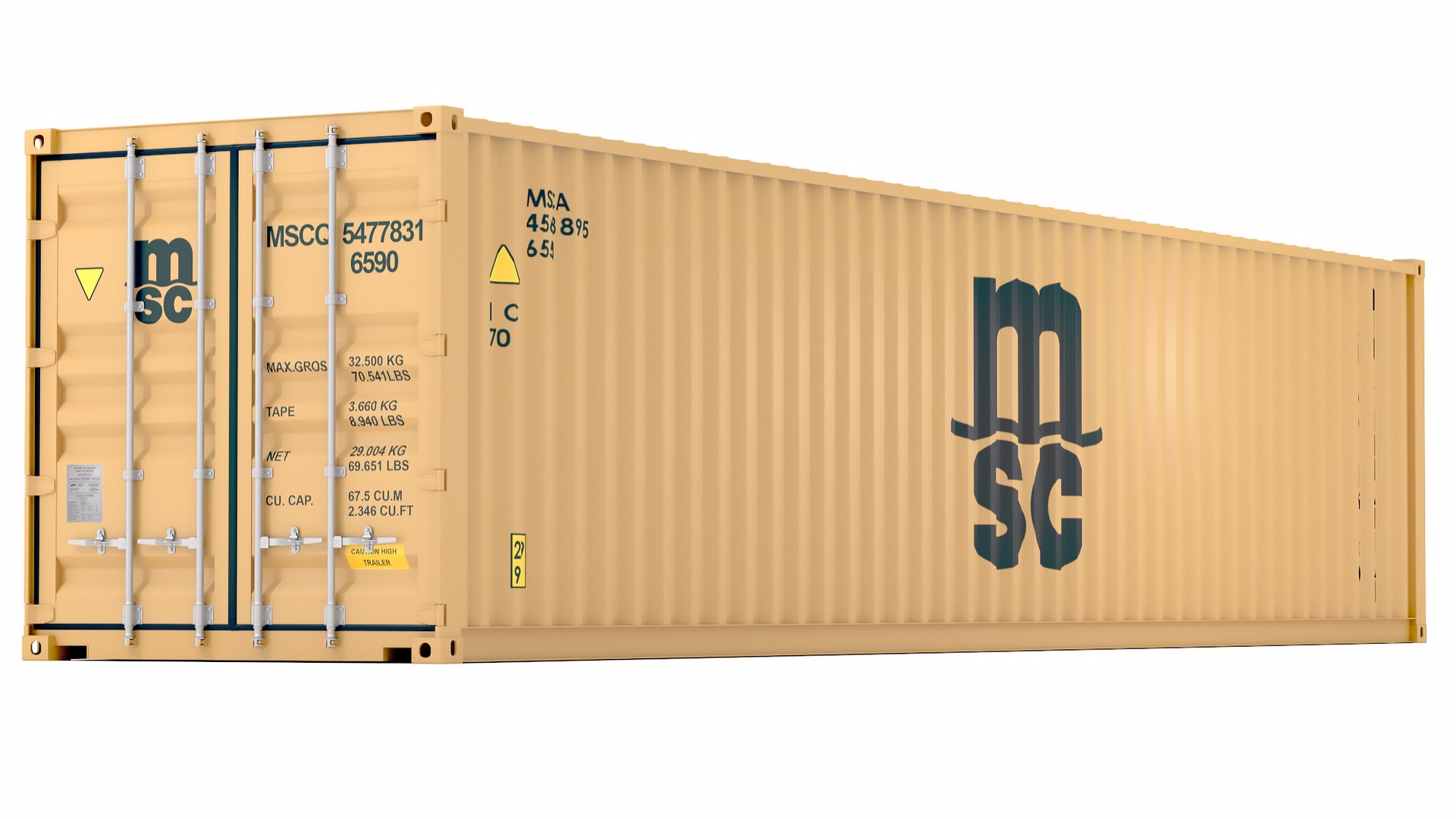 Msc Container 3D Model - TurboSquid 1565619