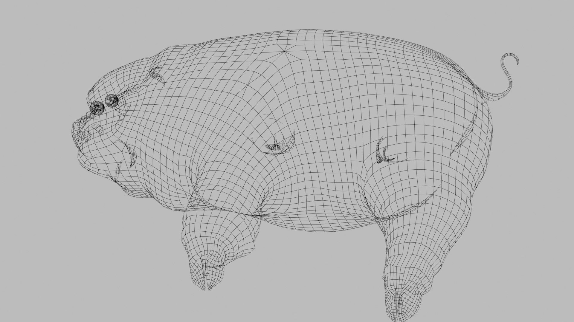 Pig Model - TurboSquid 1421633