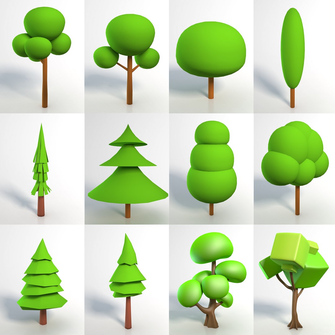 3D Cartoon Tree - TurboSquid 1592717