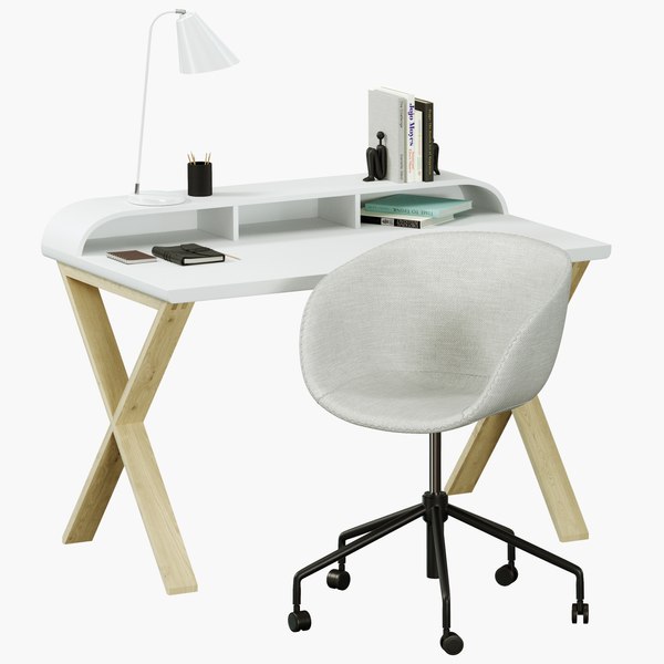 modelo 3d Mesa de trabajo Silla Yvette - TurboSquid 2303309