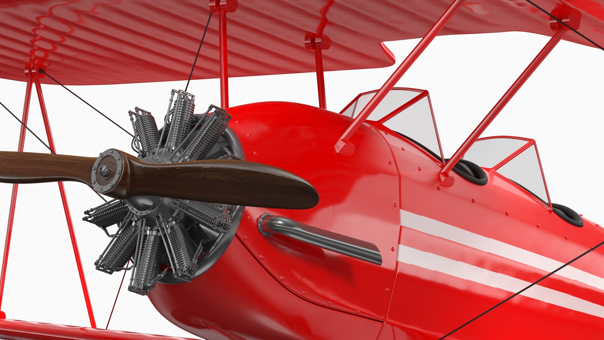 Biplane Red model - TurboSquid 1916601