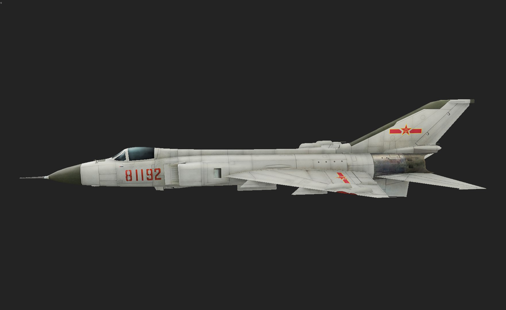 3D Chinese J-8 Fighter Jet Hand Painted Game Model - TurboSquid 2242909