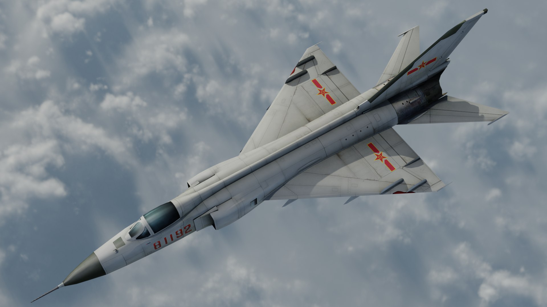 3D Chinese J-8 Fighter Jet Hand Painted Game Model - TurboSquid 2242909