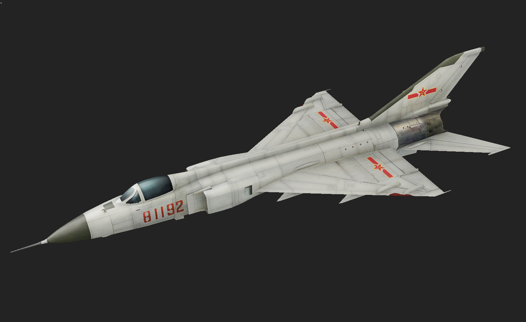 3D Chinese J-8 Fighter Jet Hand Painted Game Model - TurboSquid 2242909