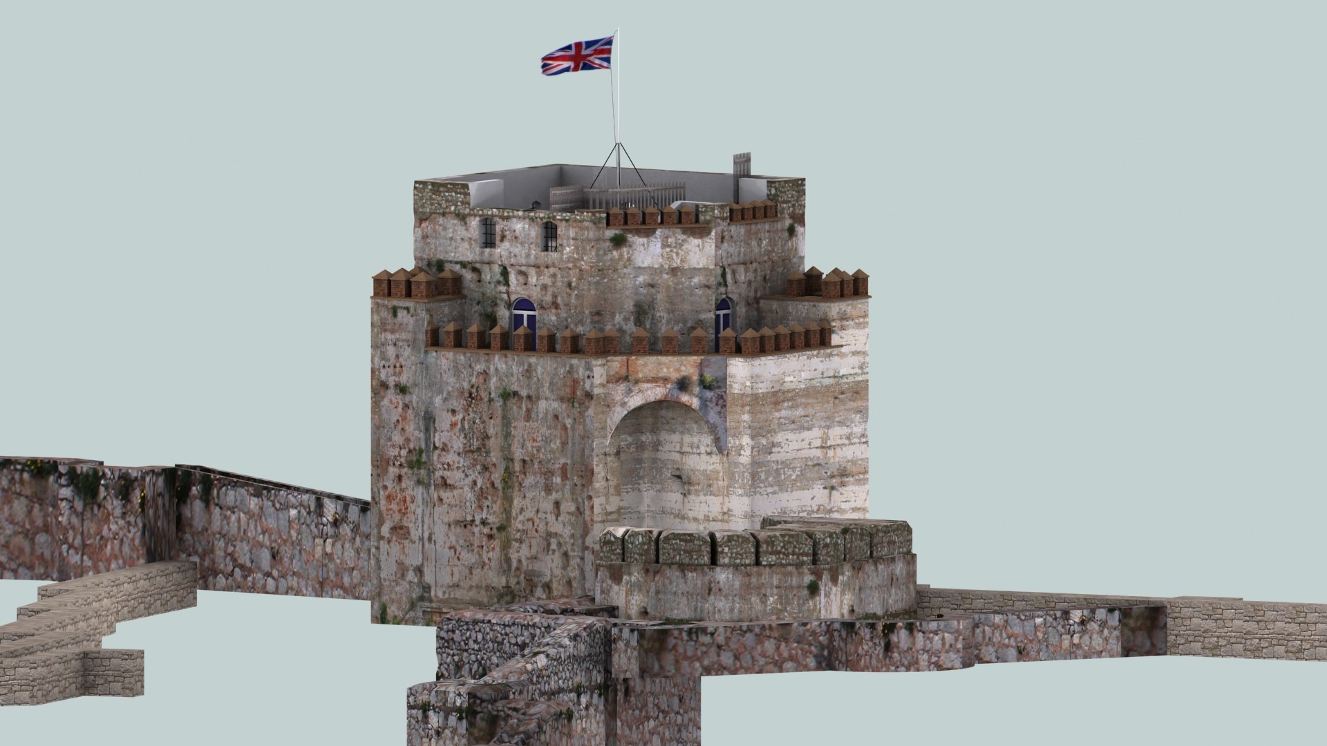 3D Model Moorish Castle Gibraltar - - TurboSquid 1290195