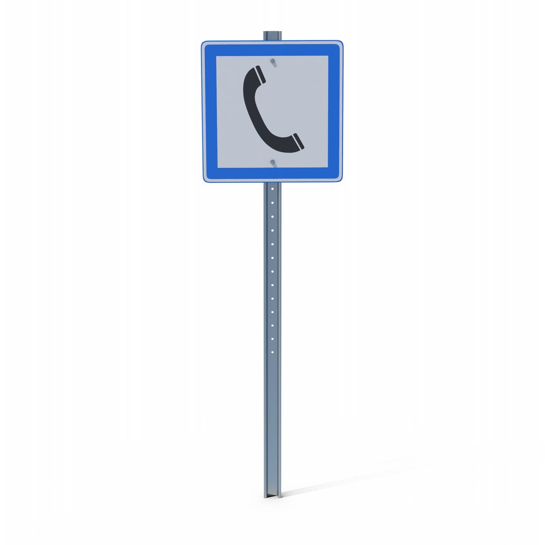 Telephone Road Sign 3D Model - TurboSquid 2108846