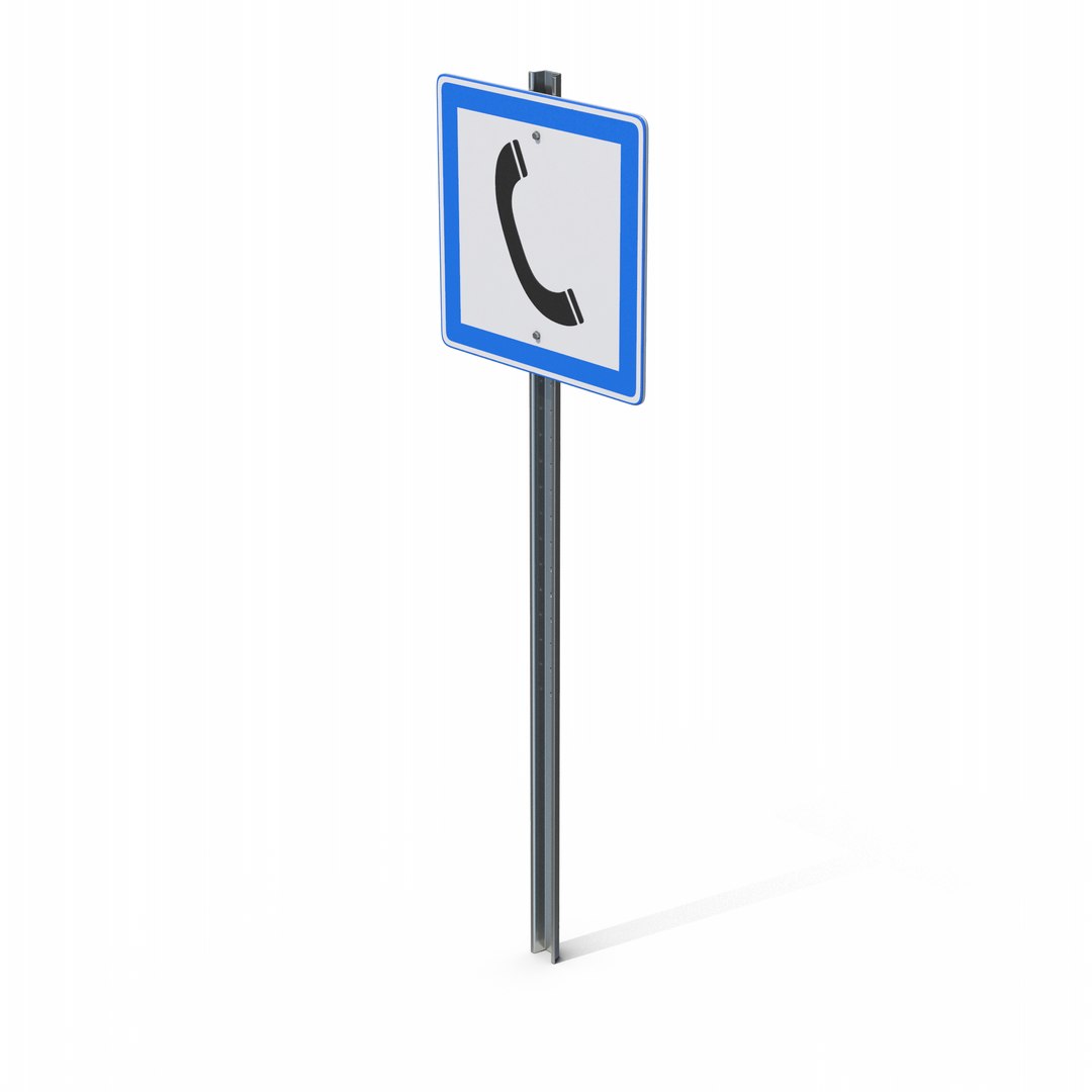 Telephone Road Sign 3D Model - TurboSquid 2108846