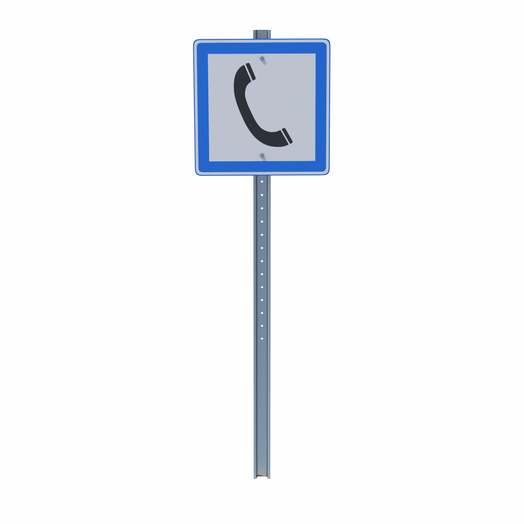 Telephone Road Sign 3D Model - TurboSquid 2108846