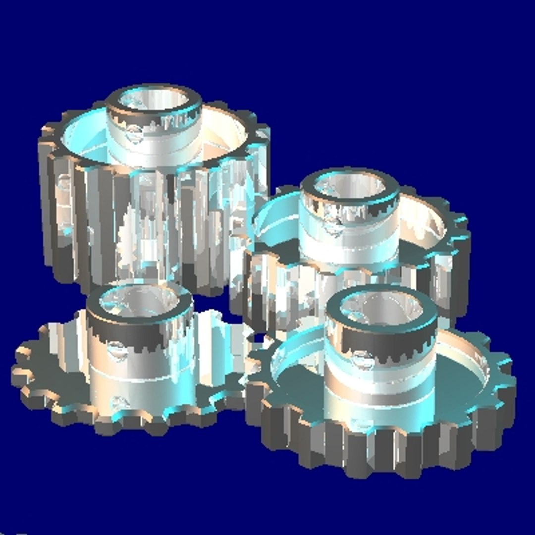 Gears Sets 16 Tooth 3d Model