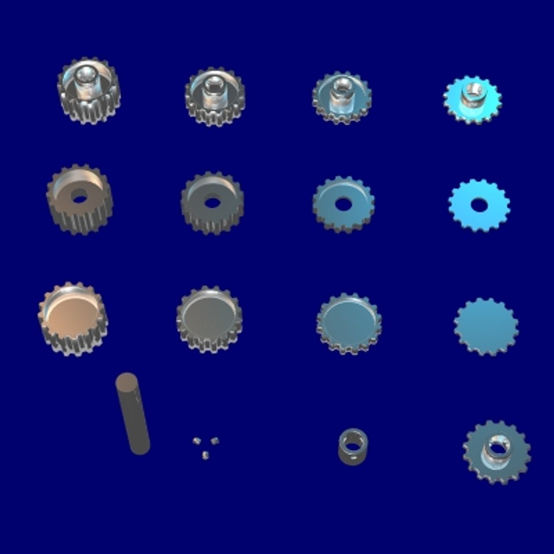 Gears Sets 16 Tooth 3d Model