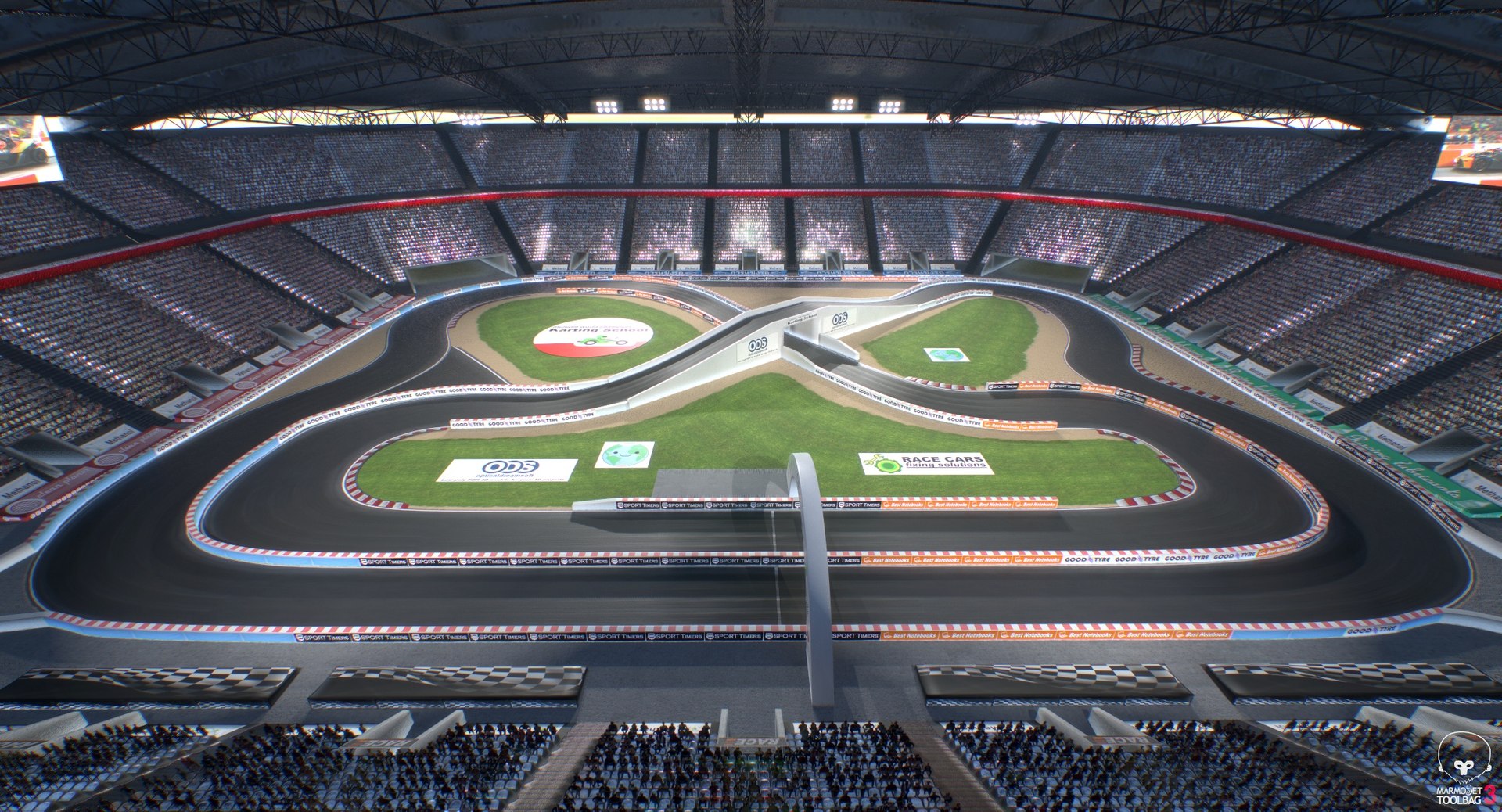Stadium Race Track Model - TurboSquid 1597743