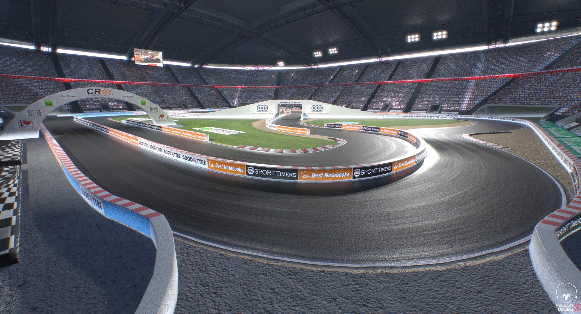Stadium Race Track Model - TurboSquid 1597743