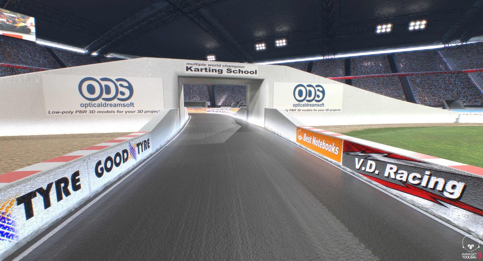 Stadium Race Track Model - TurboSquid 1597743