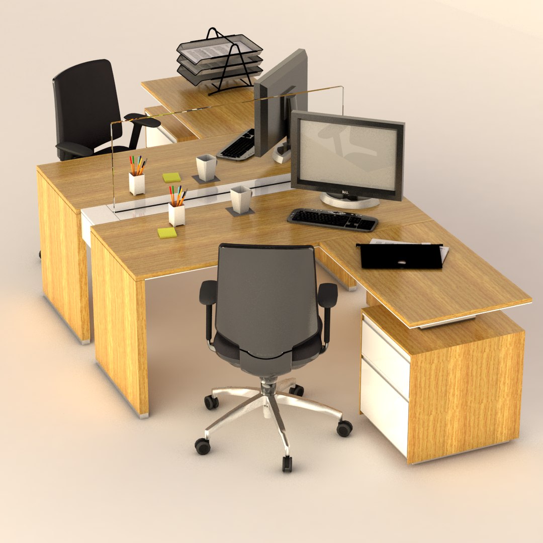 3D Desk - TurboSquid 1149573