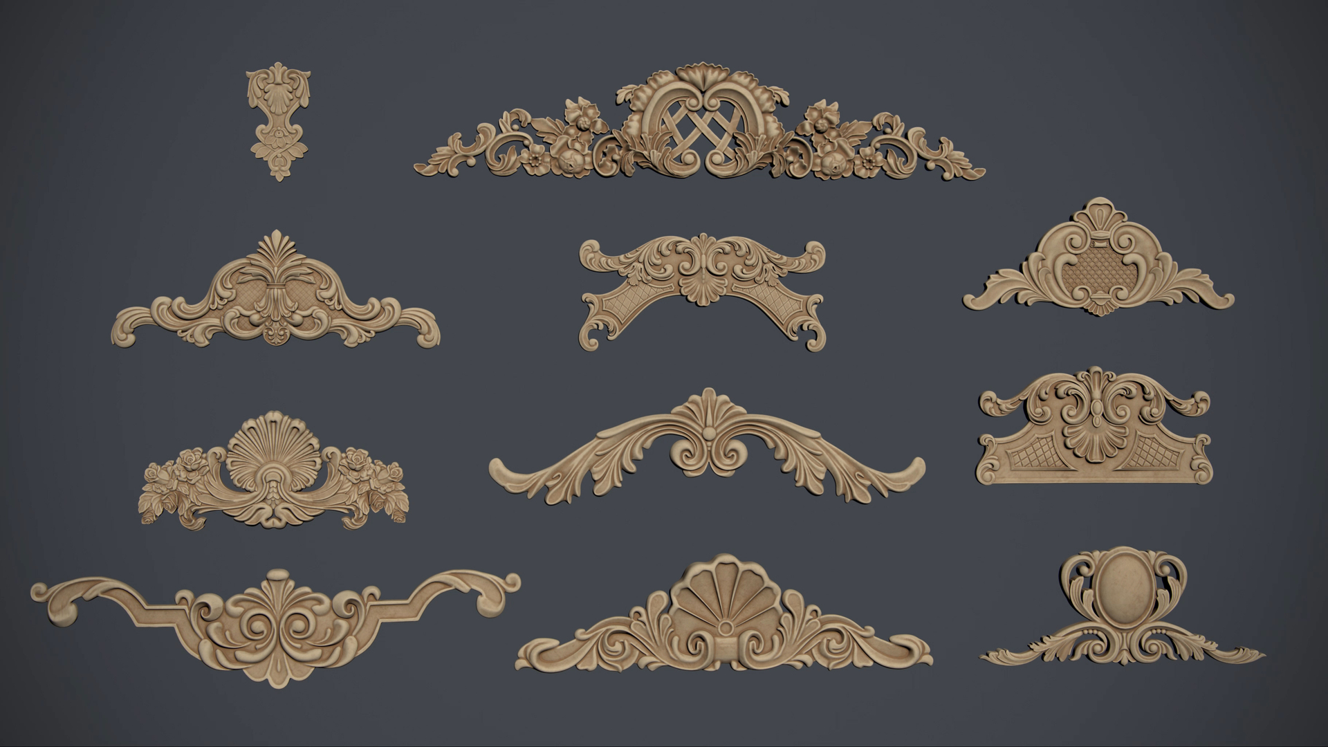 3D Patterns Bas-reliefs Model - TurboSquid 1696829