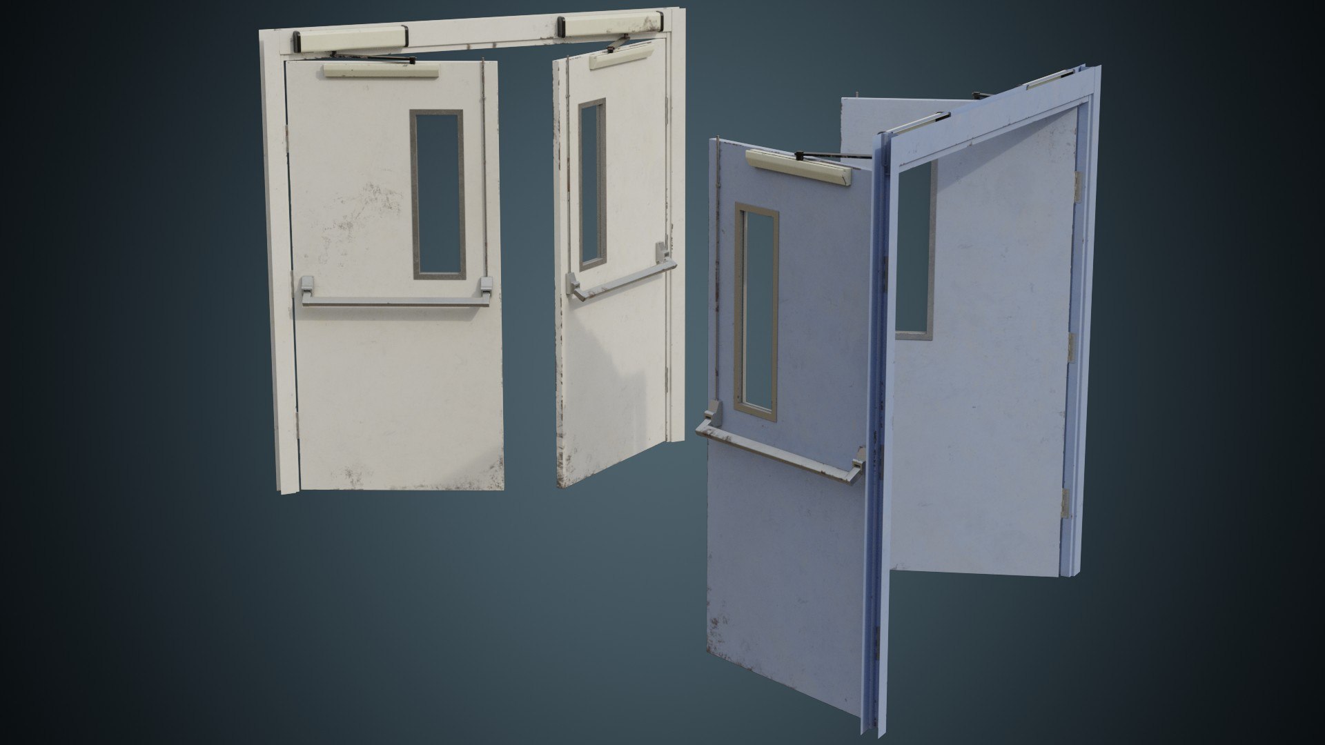 3D Model Hospital Door 1B - TurboSquid 2061975