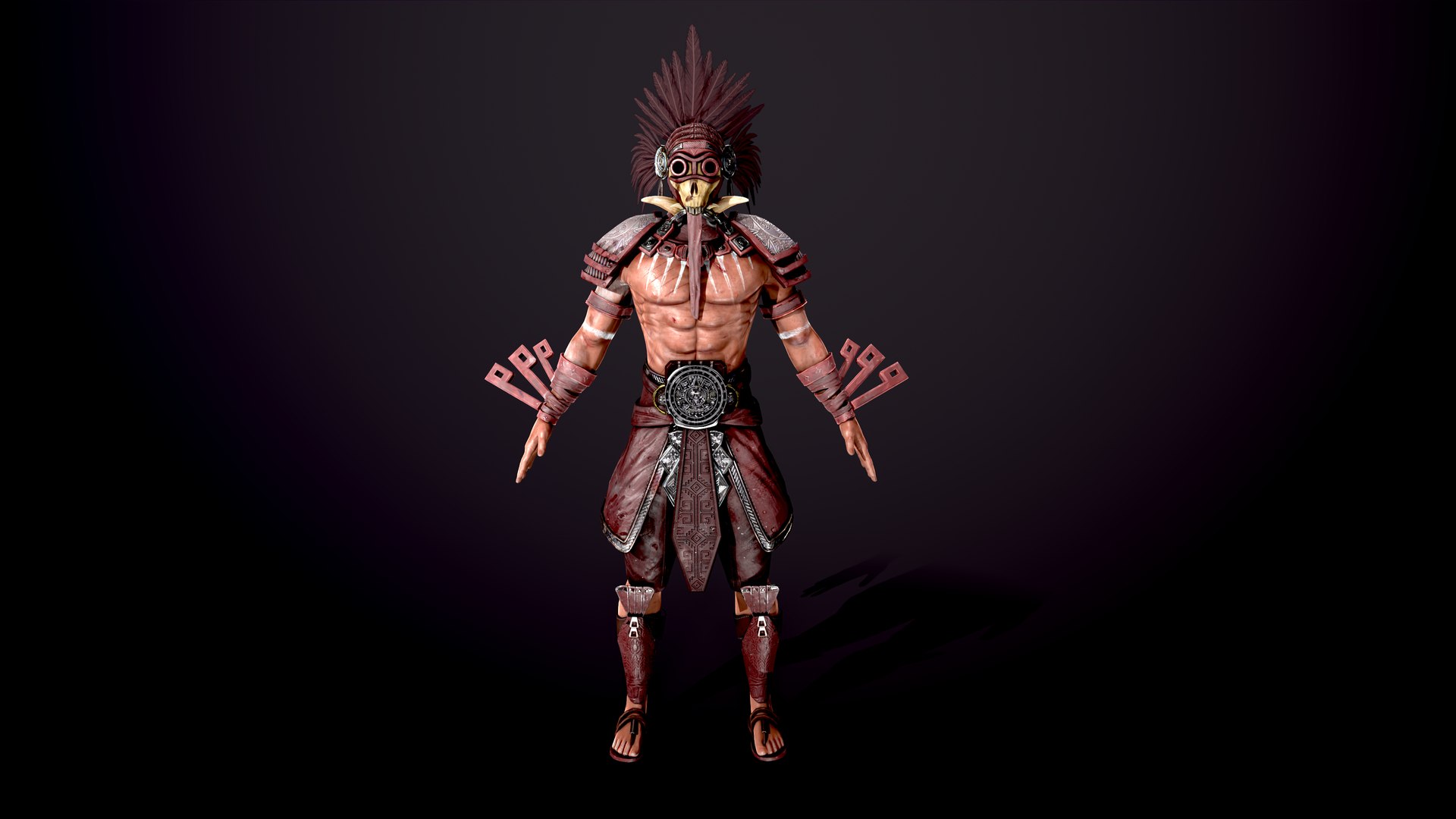 Aztec Warrior 3D - TurboSquid 1997450