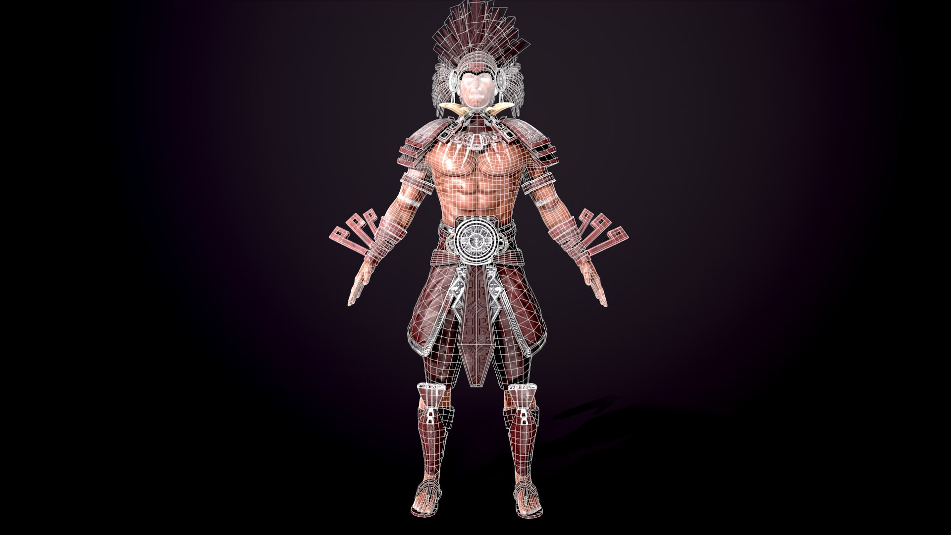 Aztec Warrior 3D - TurboSquid 1997450