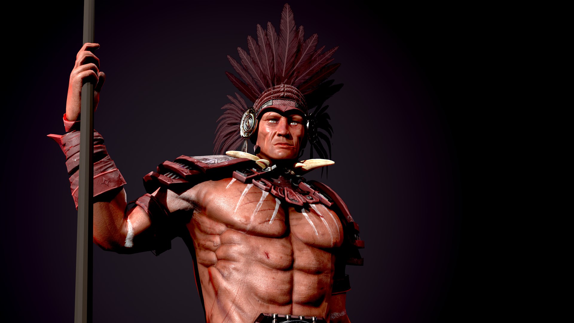Aztec Warrior 3D - TurboSquid 1997450
