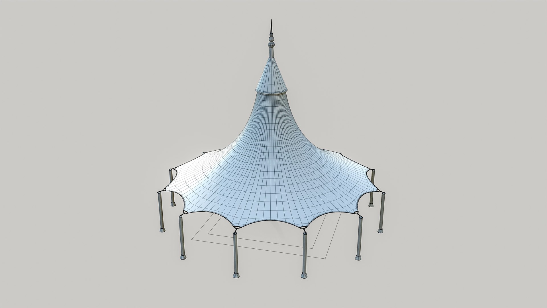 3D Model Tensile Structure Tent - TurboSquid 2260564